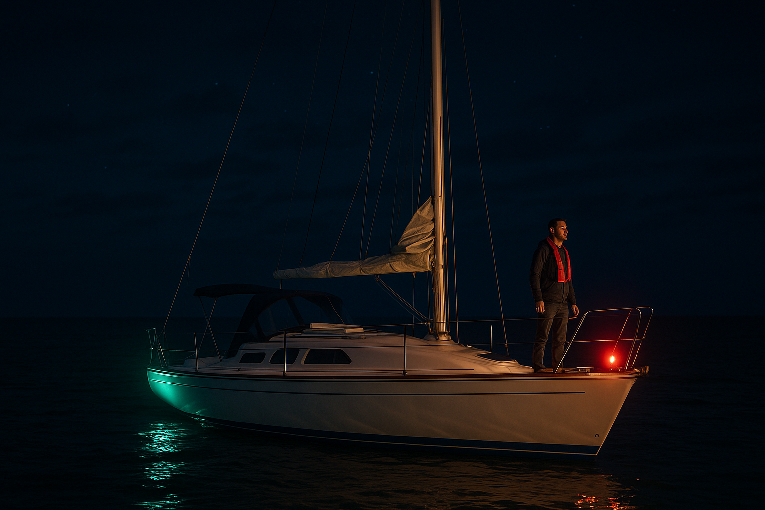Properly Lit Sailboat at Night Tips to Sail Safe & Bright
